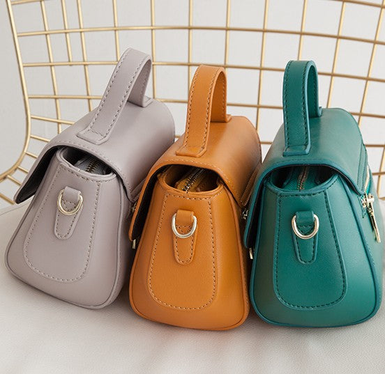 Small Leather Stylish Womens Mini Handbag Doctor Shoulder Bag for Wome