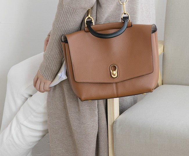 Stylish Leather Womens Handbag Work Bag Work Purse Shoulder Bag for Wo