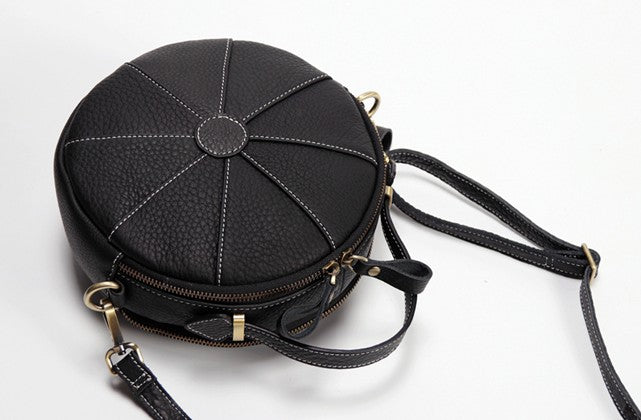 Fashion Womens Leather round purse circle bag circle handbag round han