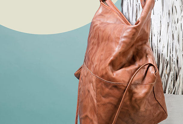 Genuine Leather Unique Handmade Handbag Tote Geometric Shoulder Bag Pu