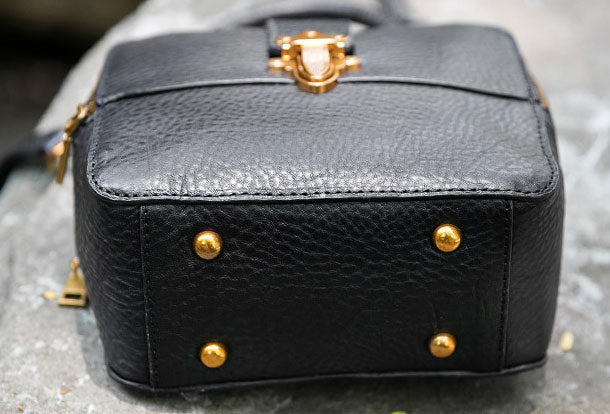 Leather Womens Handbag Square Shoulder Bag Purse For Women