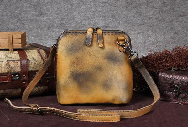 Genuine Leather Handbag Shell Style Bag Crossbody Bag Shoulder Bag Pur