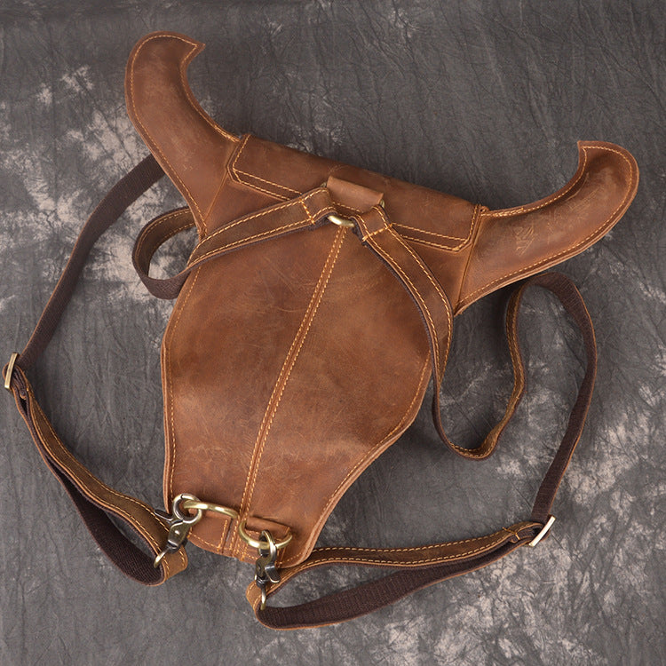 Cool Bull Leather Mens Backpack Vintage Travel Bag for Men