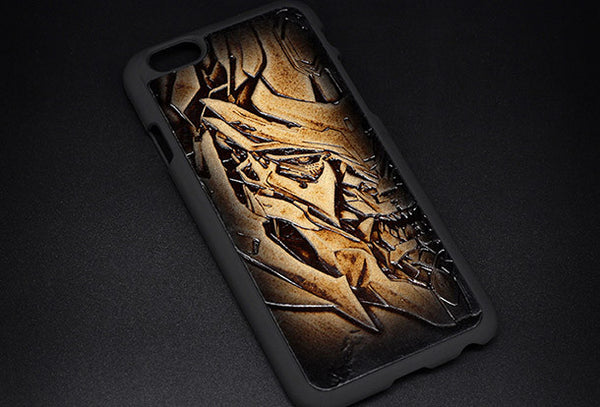 Handmade Transformers Decepticons Megatron carved leather plastic phon
