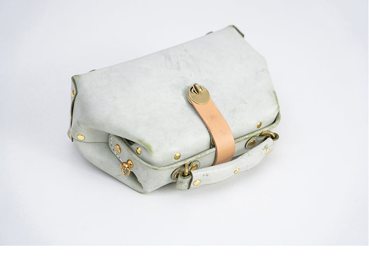 Handmade Womens Vintage Small Leather Doctor Handbag Side Purse Doctor ...