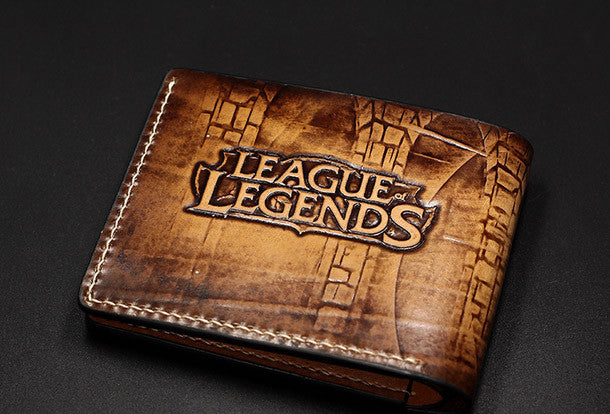 Handmade League of Legends LOL Ezreal carved leather custom billfold ...