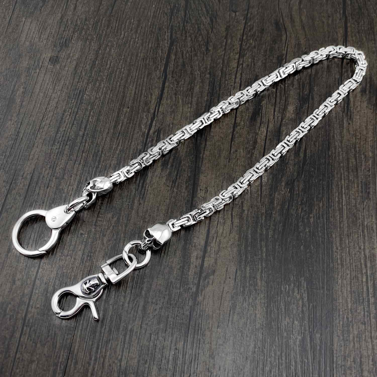 Badass Silver Long Skull Biker Wallet CHain jeans chain jean chain ...