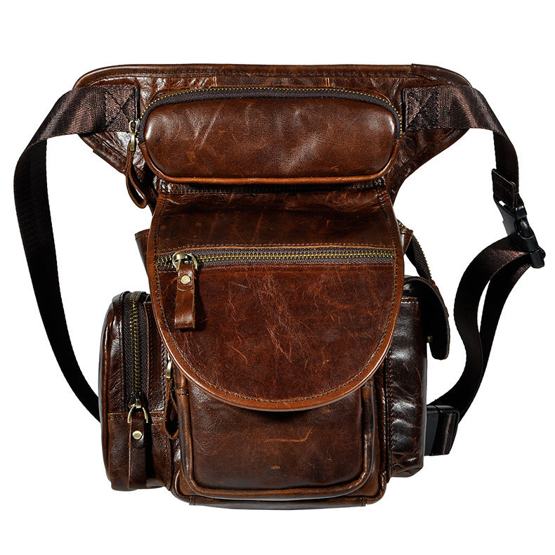 LEATHER DROP LEG BAG Biker Thigh Bag MENS Motorcycle Thigh Bag FOR MEN