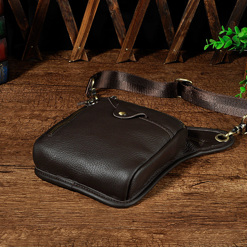 Leather Mens Belt Pouch Phone Waist Bag BELT BAG Shoulder Bag For Men