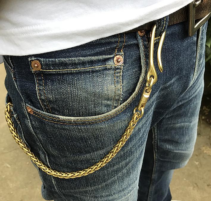 Solid Brass Cool Punk Rock Skull Wallet Chain Biker Trucker Wallet ...