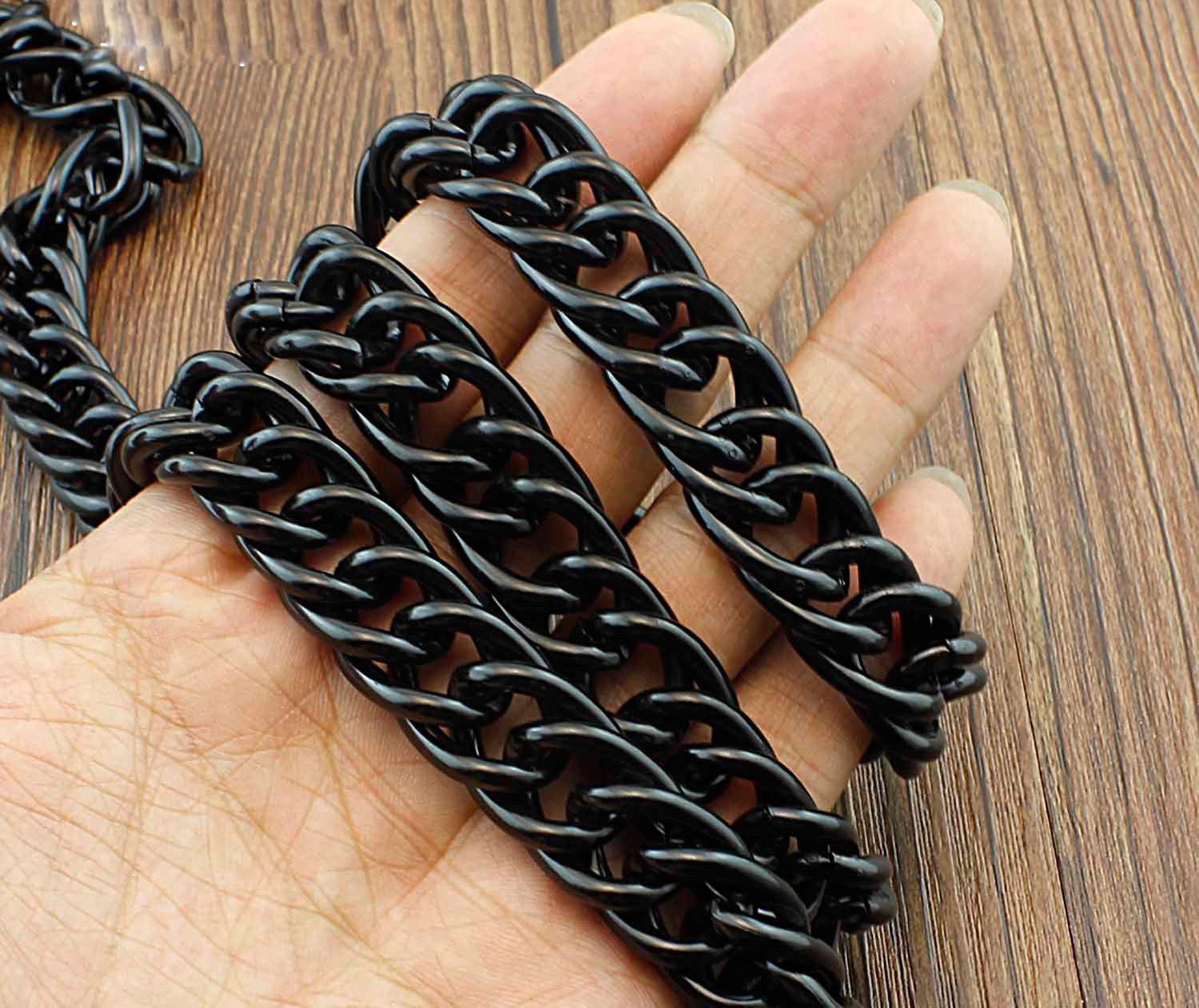 Black Wallet Chain Long Wallet Chain Cool Black Biker Wallet Chain ...