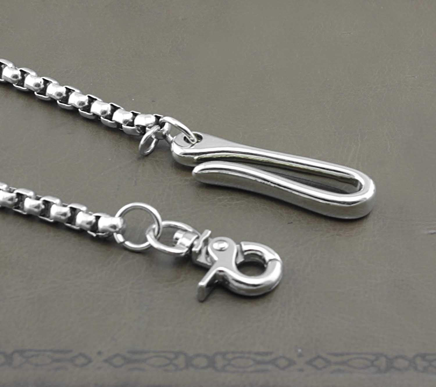 Solid Stainless Steel Long Wallet Chain Cool Punk Rock Biker Trucker ...