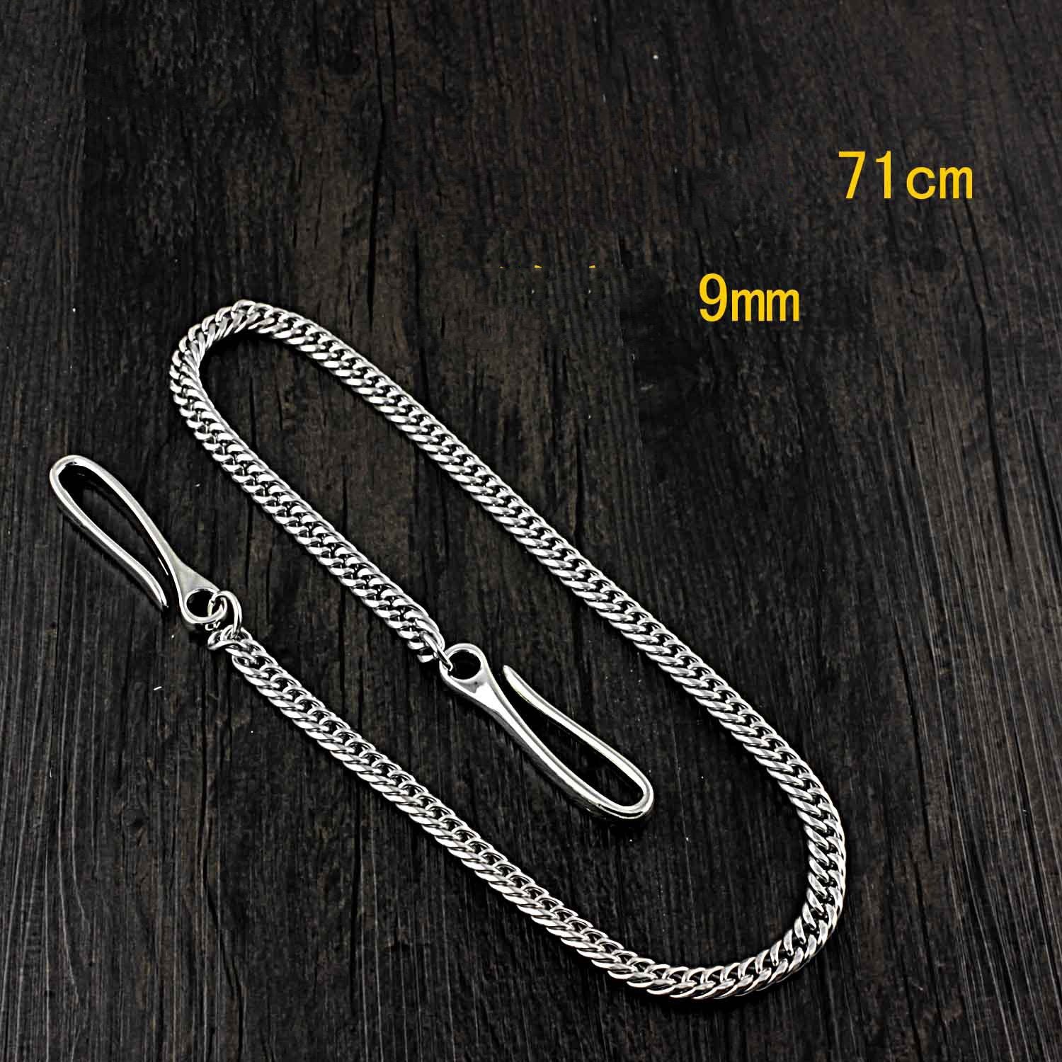 SOLID STAINLESS STEEL Mens BIKER WALLET CHAIN LONG PANTS CHAIN jeans ...
