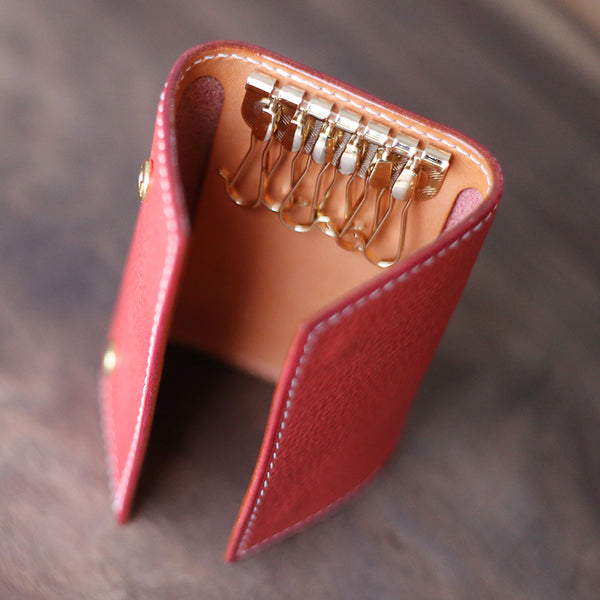 Cute LEATHER Womens Small Key Wallet Card Wallet Leather Key Wallet FO