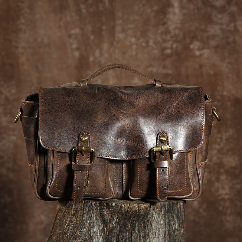 Cool leather men Camera bag messenger bags vintage shoulder bag for men ...