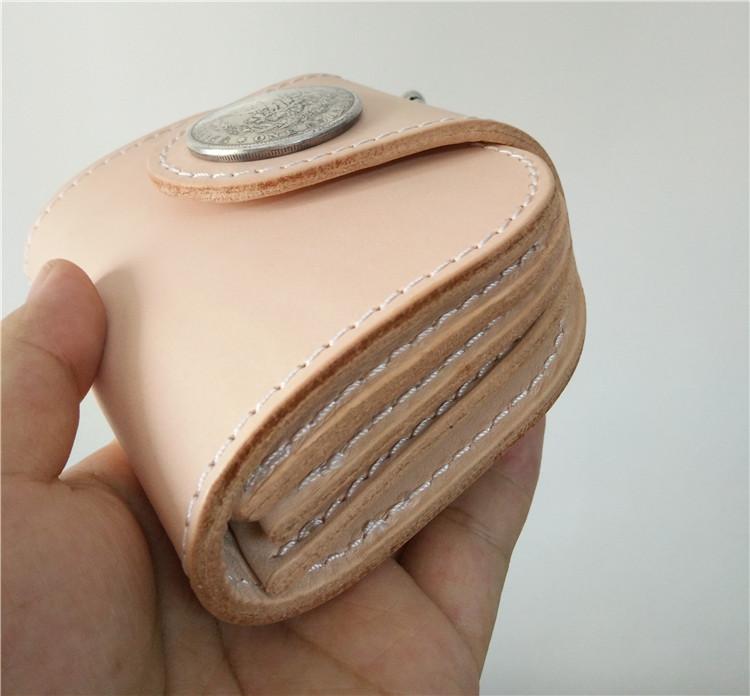 Handmade Leather Small Biker Chain Wallets Cool billfold Biker Wallets ...