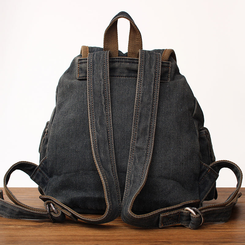 Vintage Womens Denim Backpacks School Backpack Blue Denim School ...